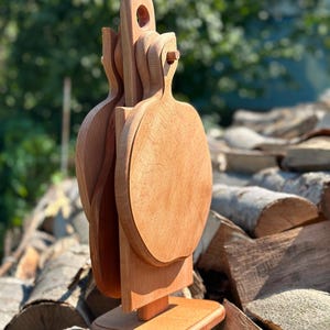 Elegant Kitchen Board Set With Space-saving Beech Wood Stand – Multi ...