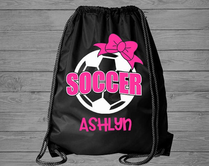 Girls Soccer Backpack Soccer Drawstring Bag Soccer Cinch Bag ...