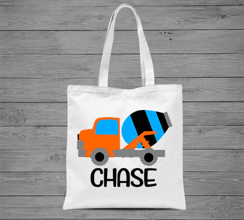 Cement Truck Tote Bag Construction Tote Bag Boys Tote Bag - Etsy