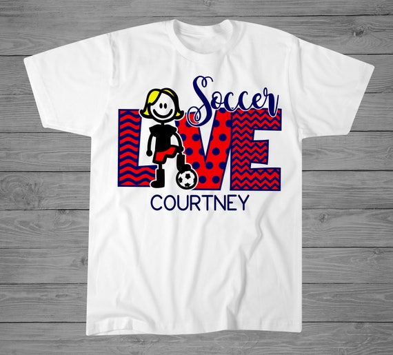 Love Soccer T-Shirt Girls Soccer Shirt Soccer Player Gift | Etsy