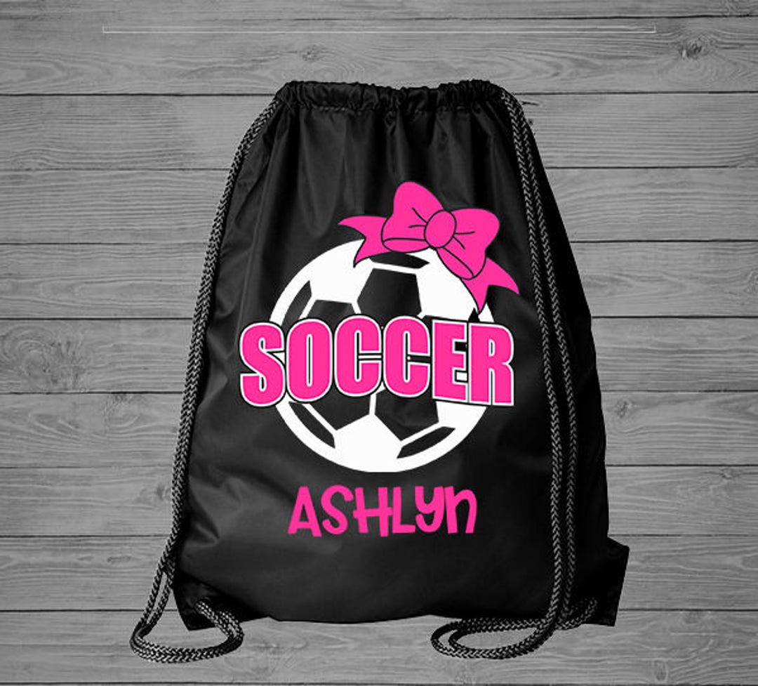 Girls Soccer Backpack | Soccer Drawstring Bag | Soccer Cinch Bag ...