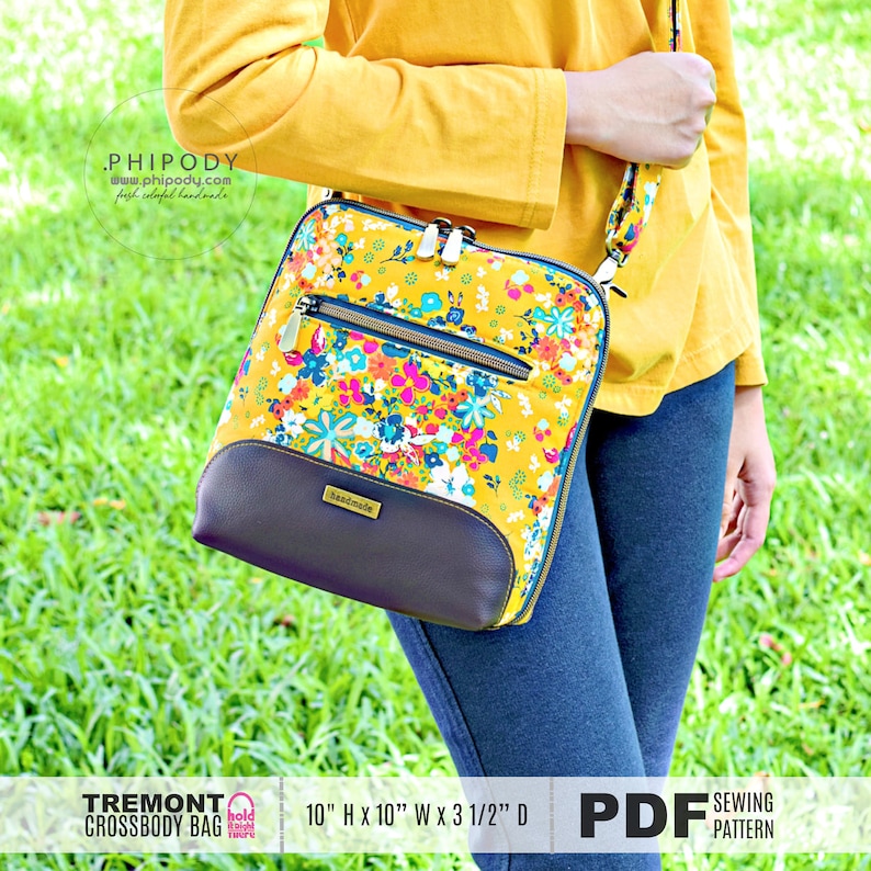 PDF SEWING PATTERN With Tutorial Video Tremont Crossbody - Etsy