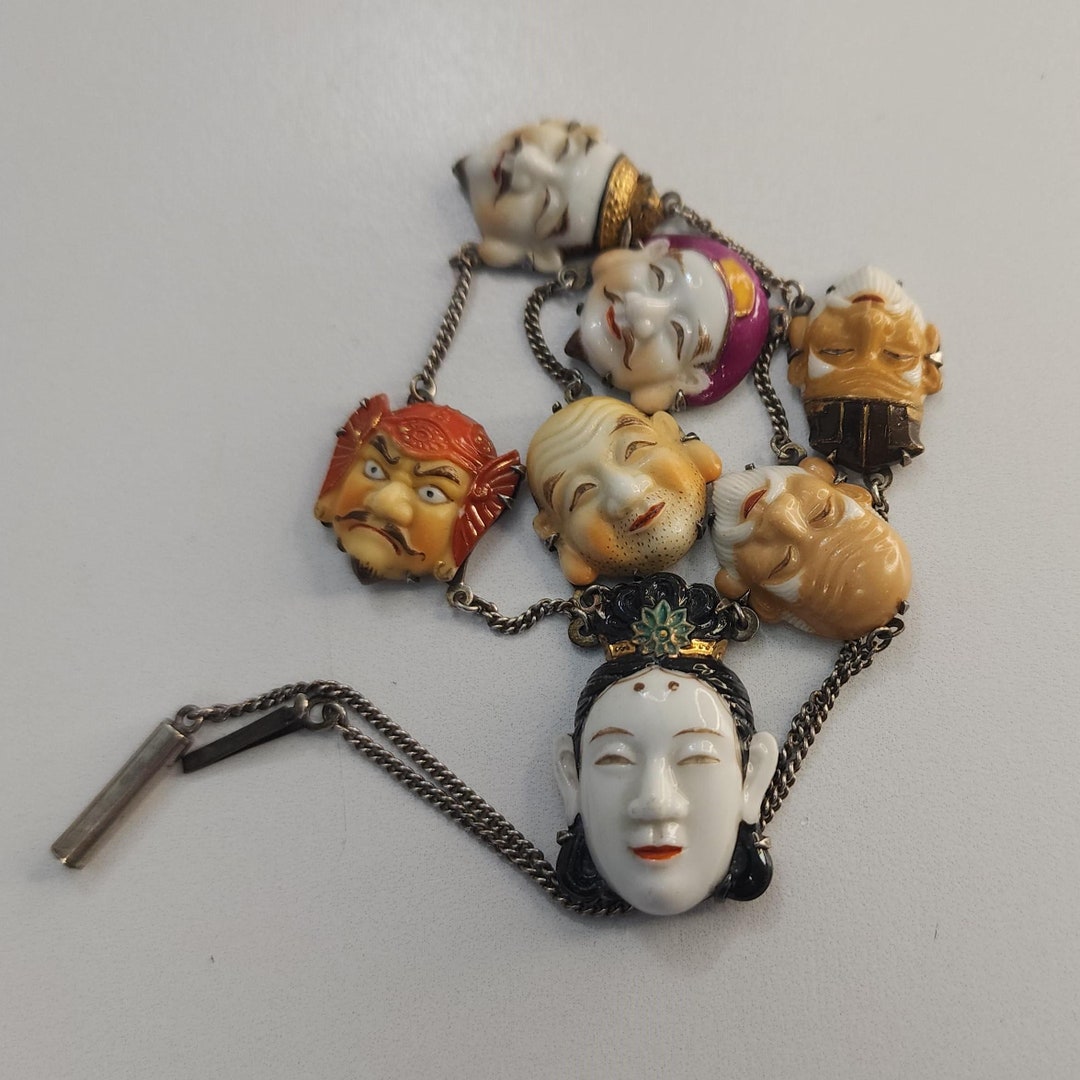 Rare Vintage Marked Silver Toshikane Necklace With Distinctive Dangling ...