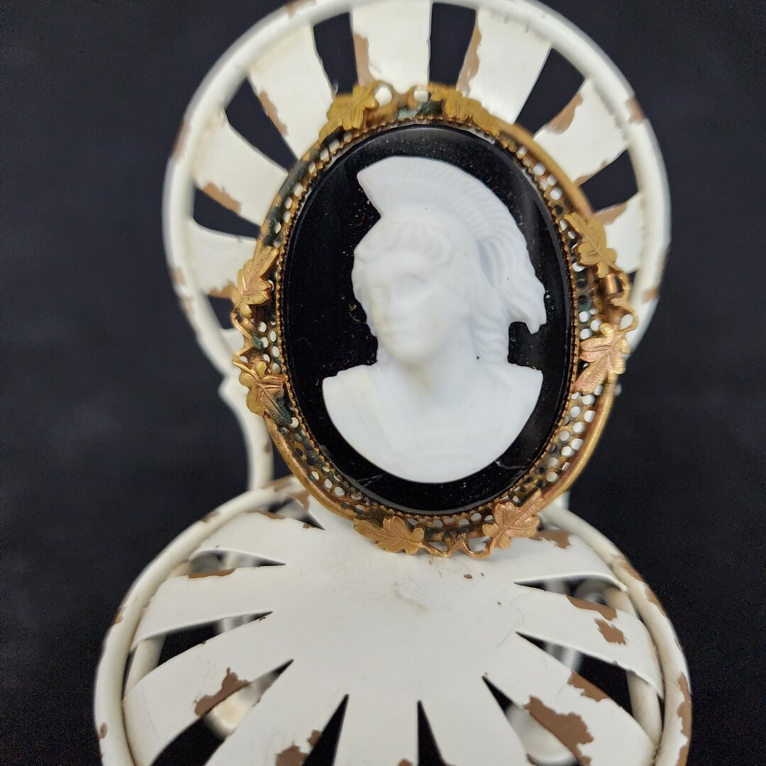 Vintage High Relief White Celluloid Male Warrior Gladiator Soldier ...