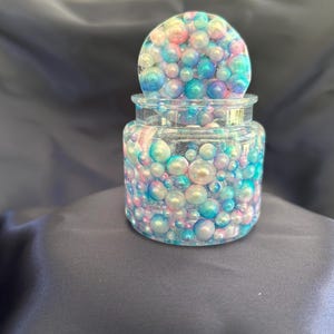 Handmade Resin Pot With Iridescent Faux Pearl Design - Etsy