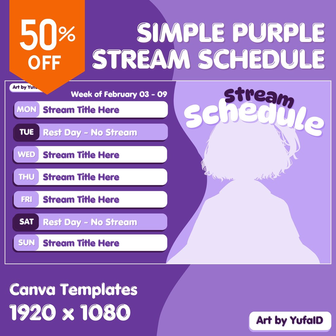 Simple Purple | Schedule Stream | Schedule | Schedule Illustration ...