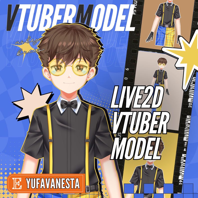 CUSTOM VTUBER Model Male or Female Commercial Use Live2d Vtuber Vtuber ...