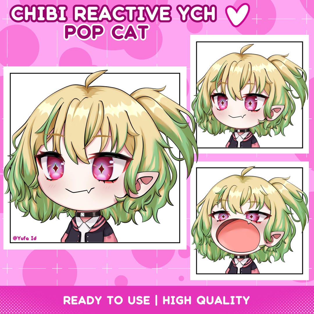 Chibi Reactive YCH PNGTUBER Chibi YCH Art Commission - Etsy