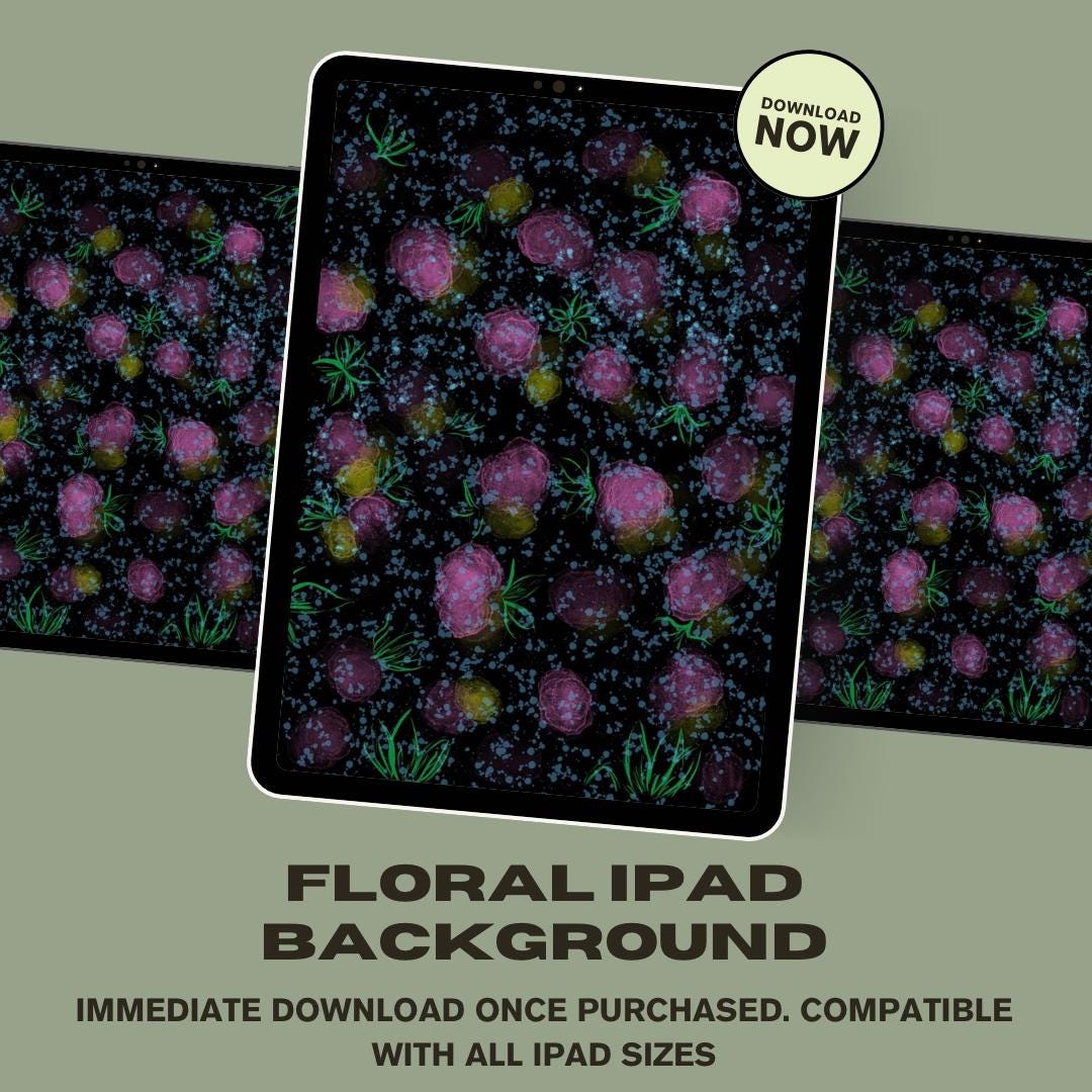 Floral iPad Screen Background - Etsy