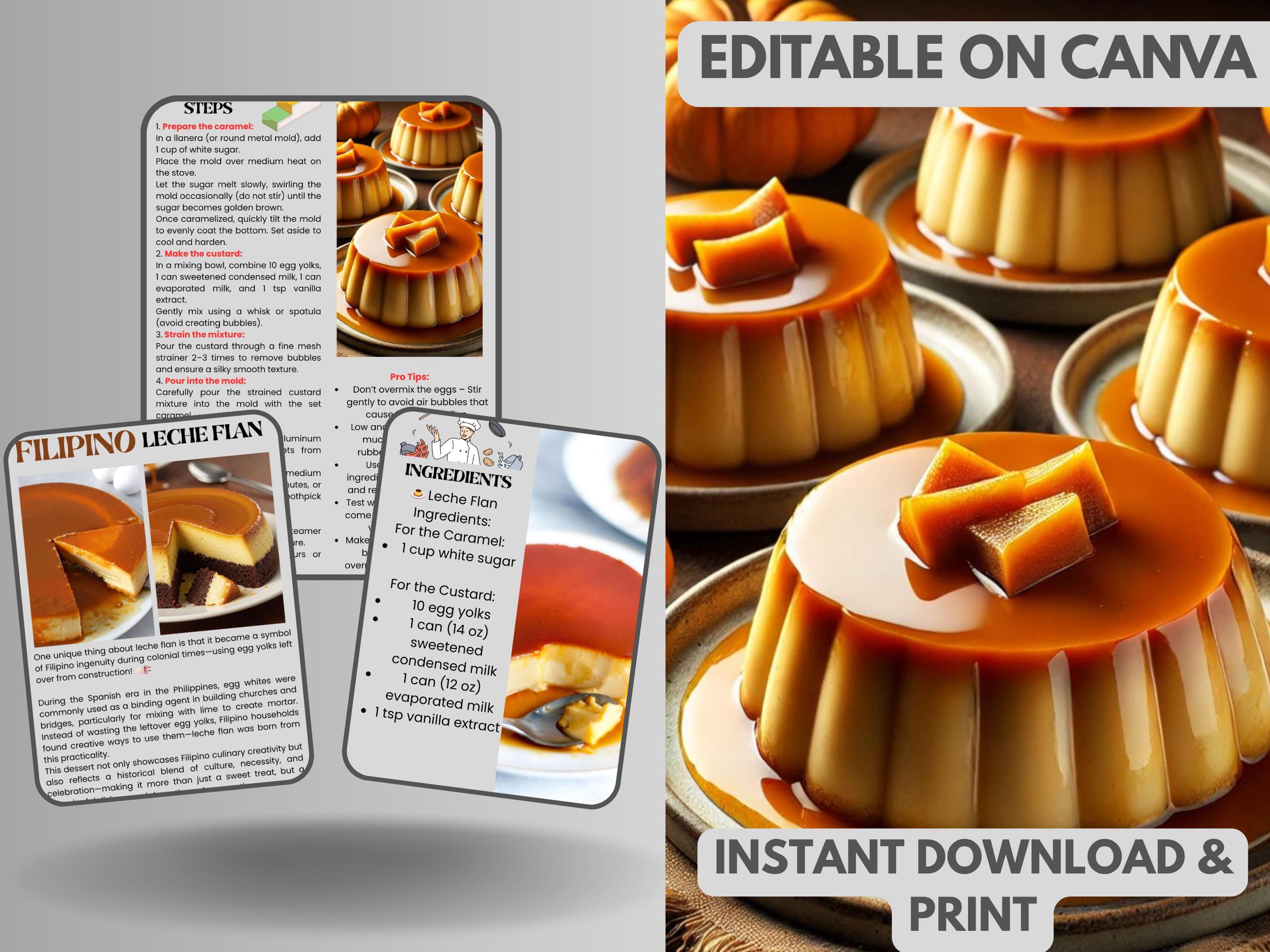 Simple Recipe Card Template, Ready to Print Recipe Card, A4 Recipe Card ...