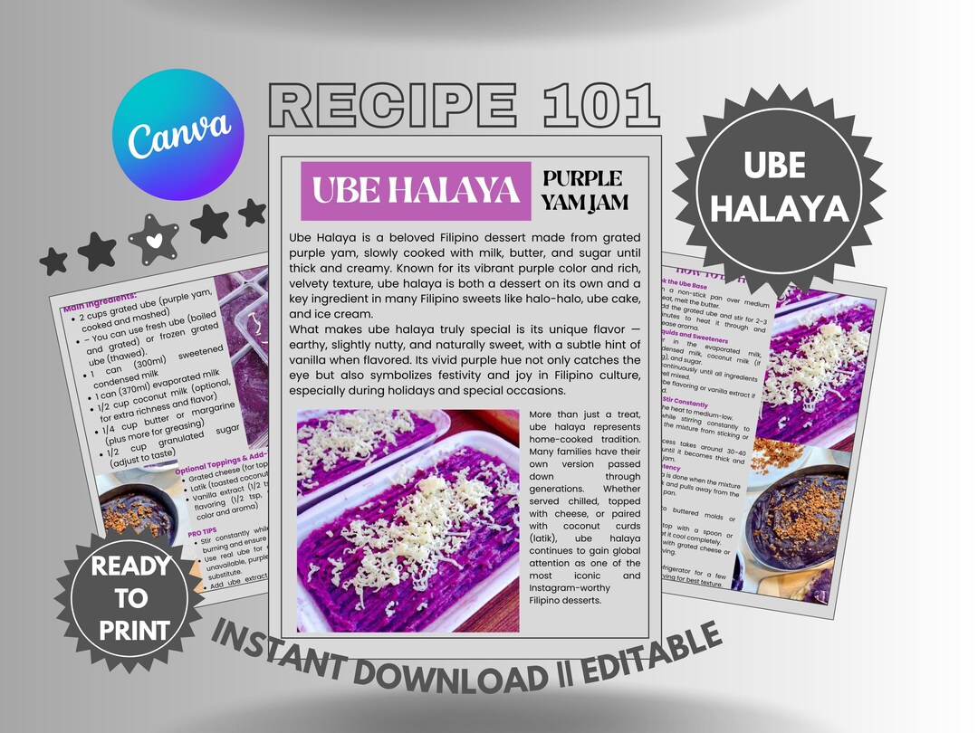 Simple Recipe Card Template, Family Recipe Guide, Recipe Card Printable ...
