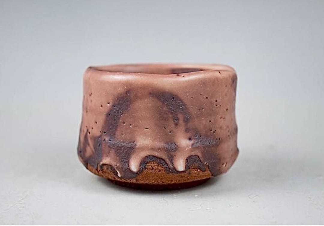 Yamada Kazu Shino Ceramic Guinomi Sake Cup Japanese Pottery Art Japan Traditional Japan Pottery ...