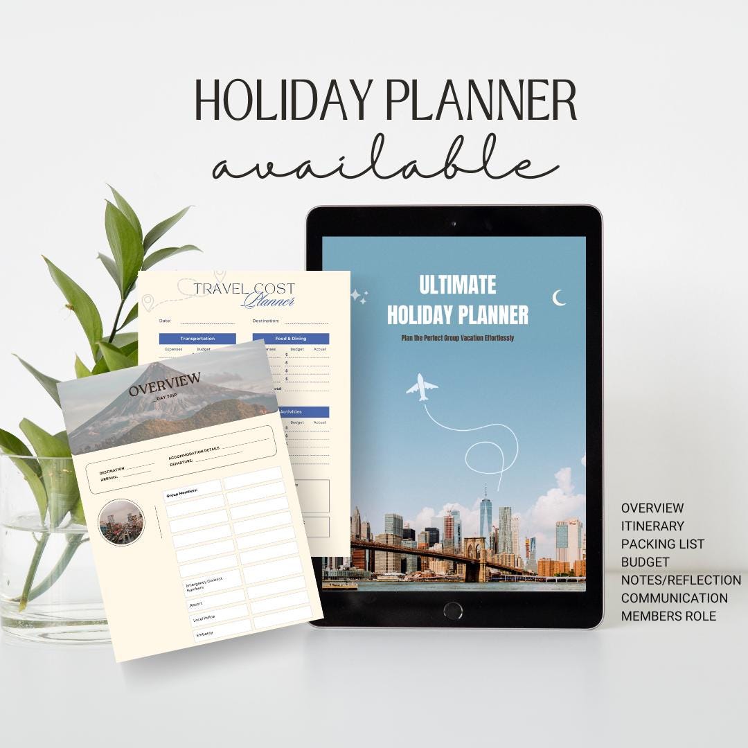 Group Trip Planner- Editable in Canva - Etsy