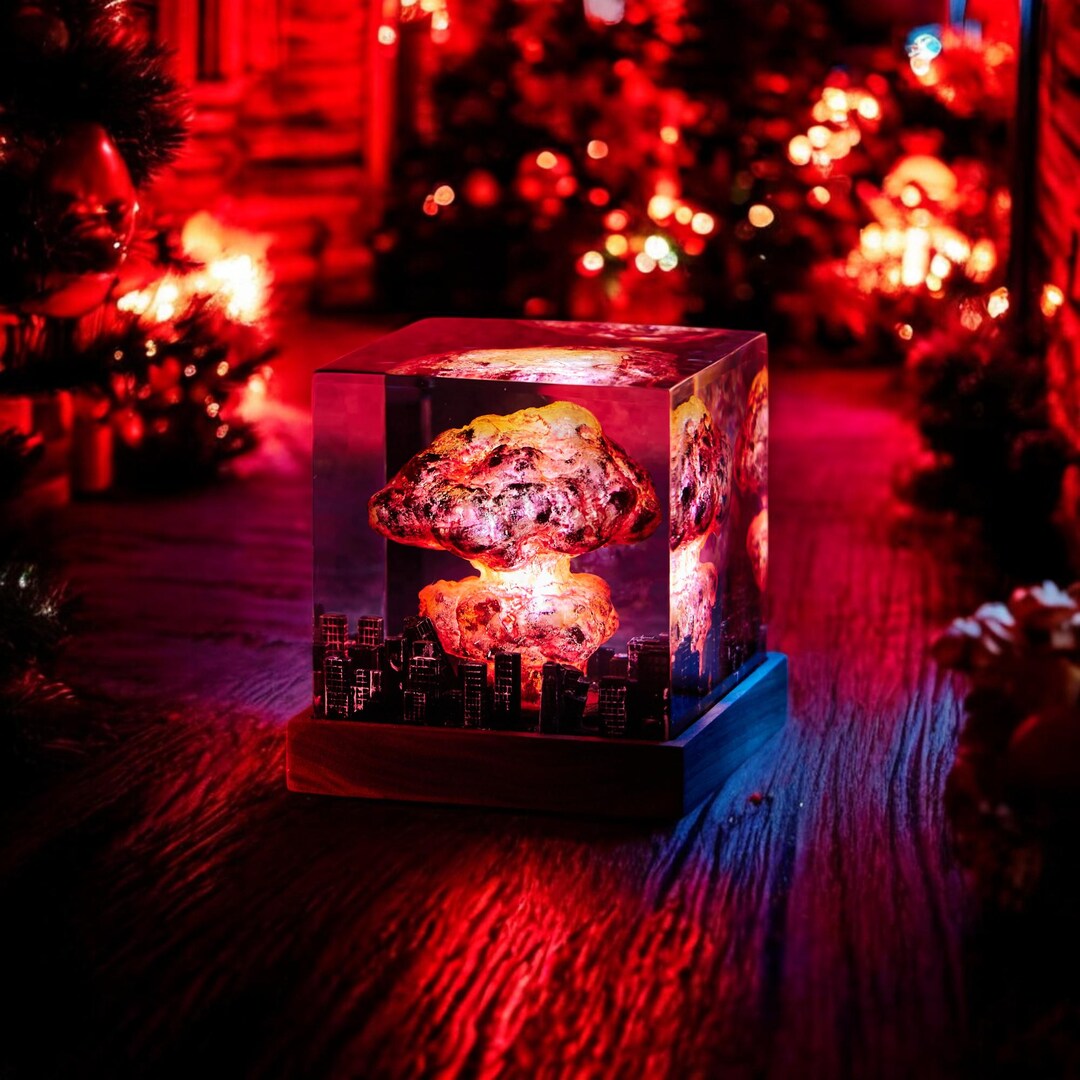 Atomic Explosion Epoxy Resin Lamp Capturing the Power of a Blast in ...