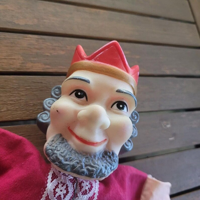 3 Vintage 1960s Hand Puppets King Queen and Sir - Etsy