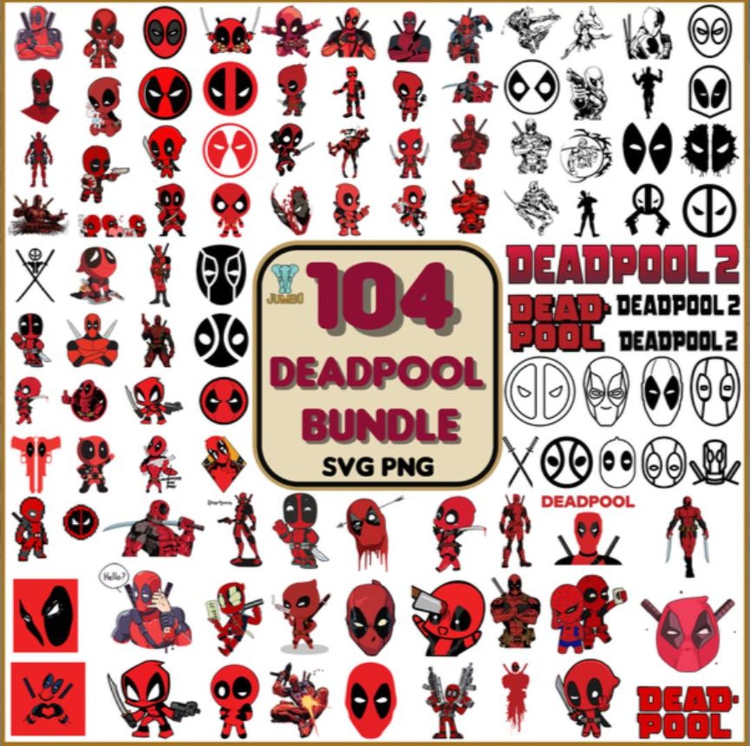 Deadpool Bundle Svg, Deadpool Mega Bundle Svg, Deadpool Svg, Super Hero ...