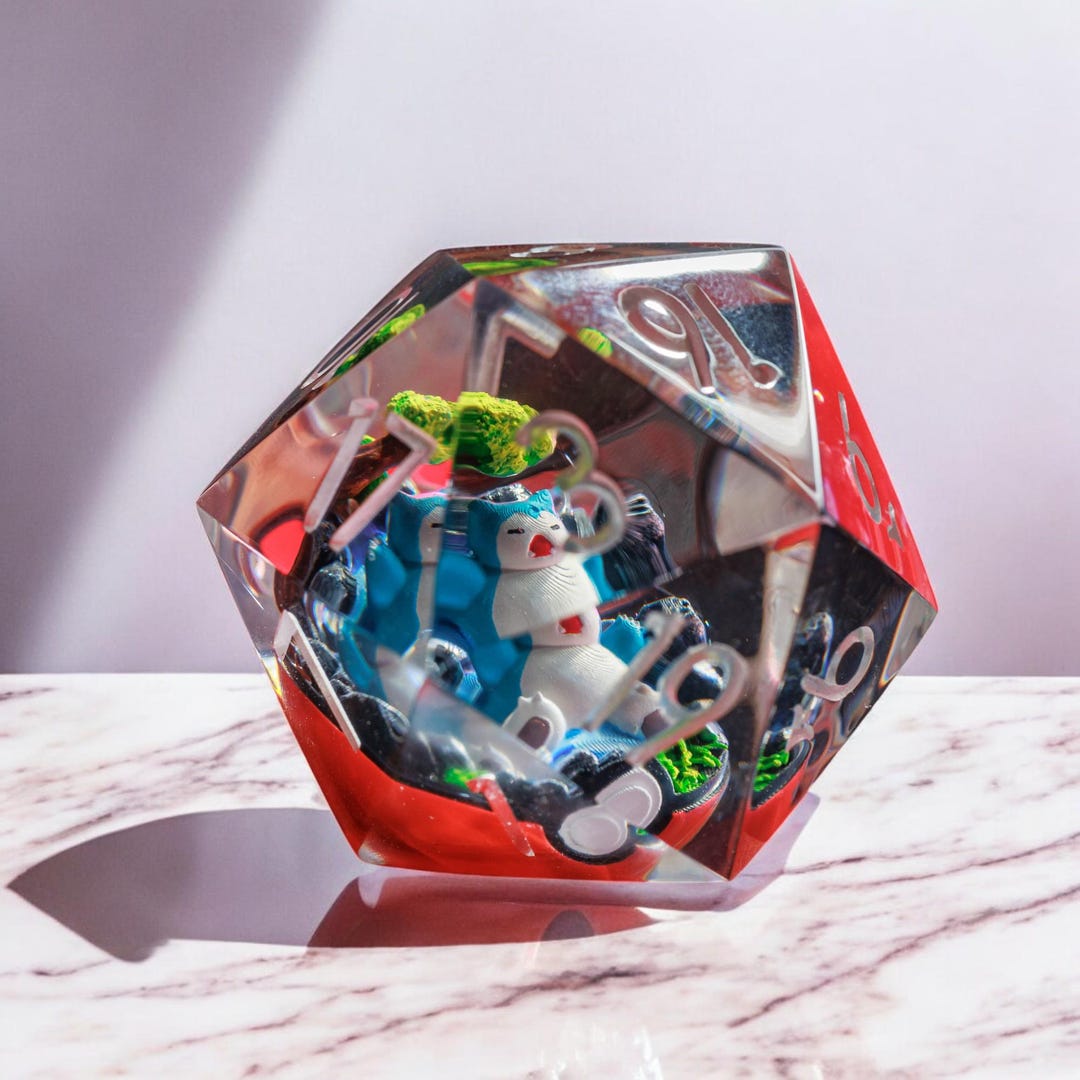 Snorlax POKEMON Dice, Snorlax Fans Dice Set for Playing Games, Handmade ...