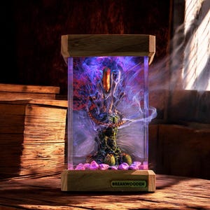 Alien Resin Lamp, Alien LED Night Light, Sci-fi Horror Desk Decor ...