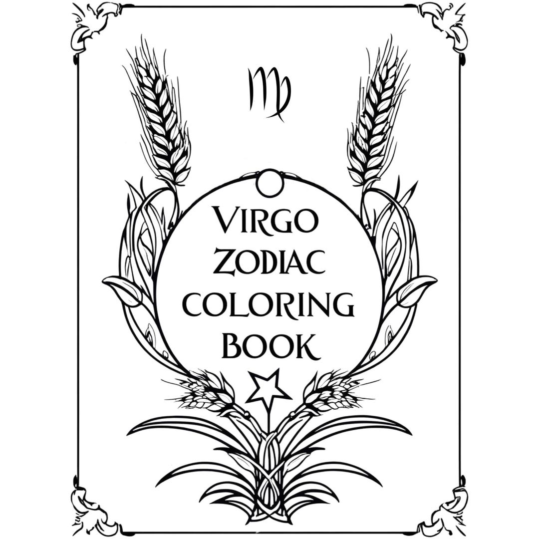 Virgo Zodiac Coloring Pages, Virgo PNG, Virgo Art, Virgo Gifts, Virgo ...