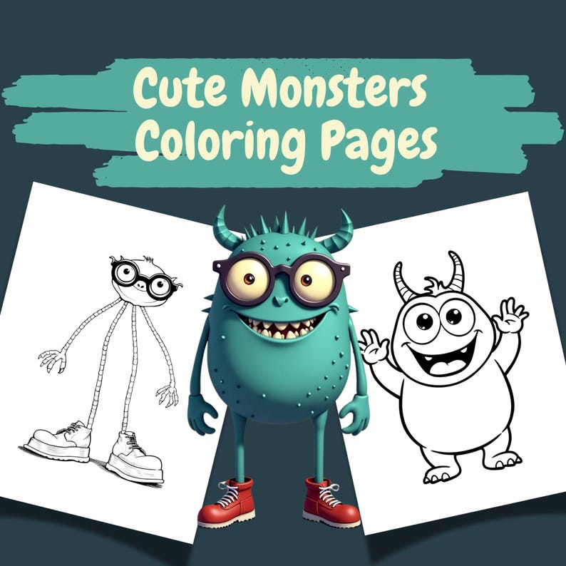 Cute Monster Coloring Pages, Monster Coloring Books, Cute Monsters 30 ...