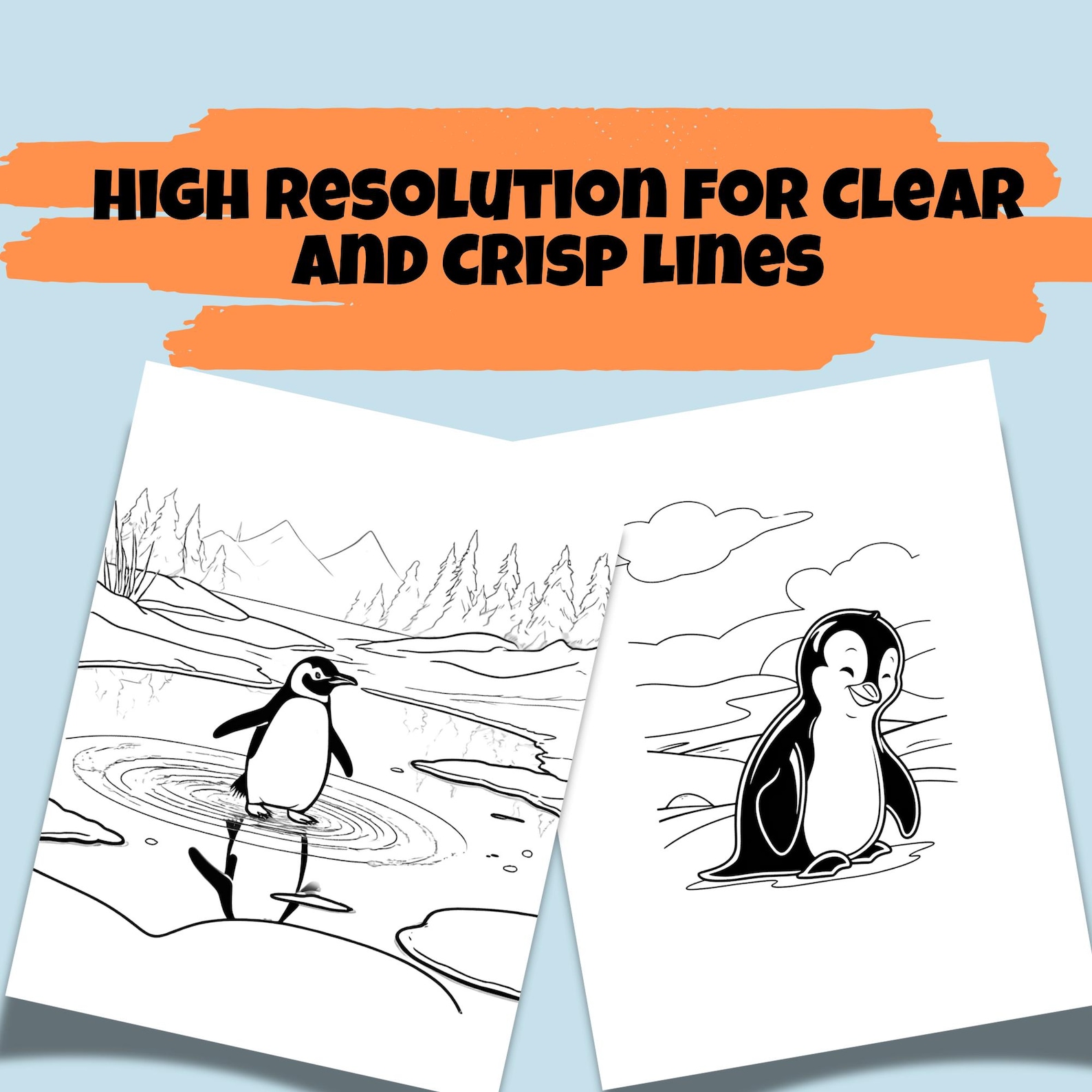 Penguin Coloring Pages, Penguin PDF, Cute Penguin, Penguin Coloring ...