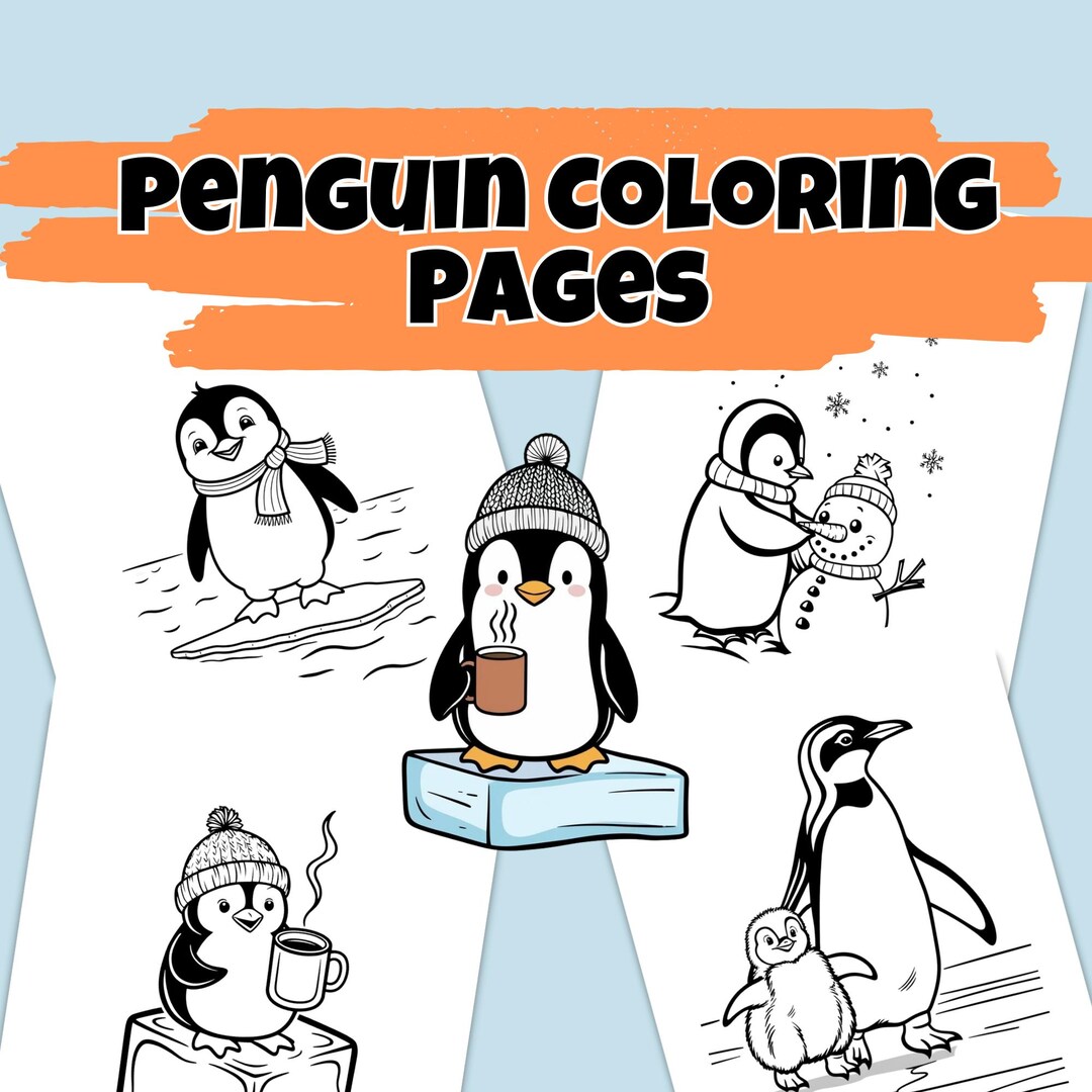 Penguin Coloring Pages, Penguin PDF, Cute Penguin, Penguin Coloring ...