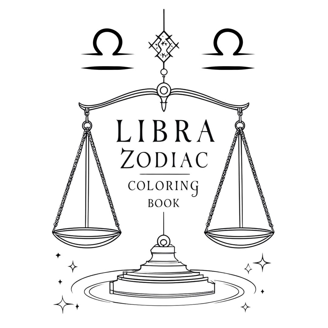 Libra Zodiac Coloring Pages, Libra PNG, Libra Art, Libra Gifts, Libra ...