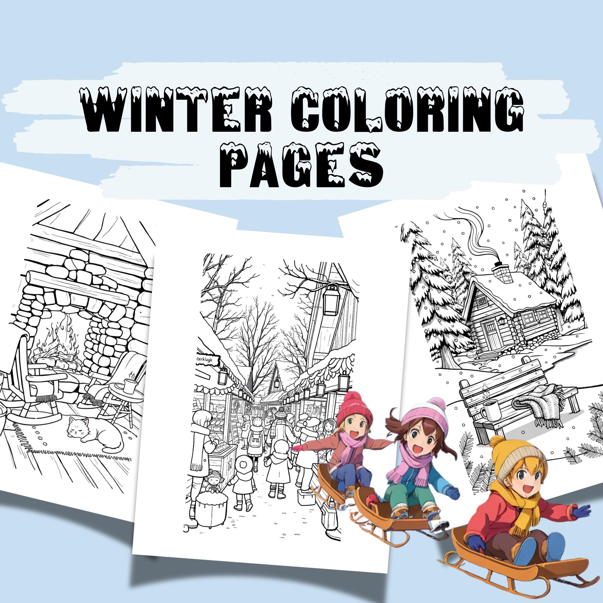Winter Coloring Book, Winter Coloring Birthday, Winter Coloring for ...