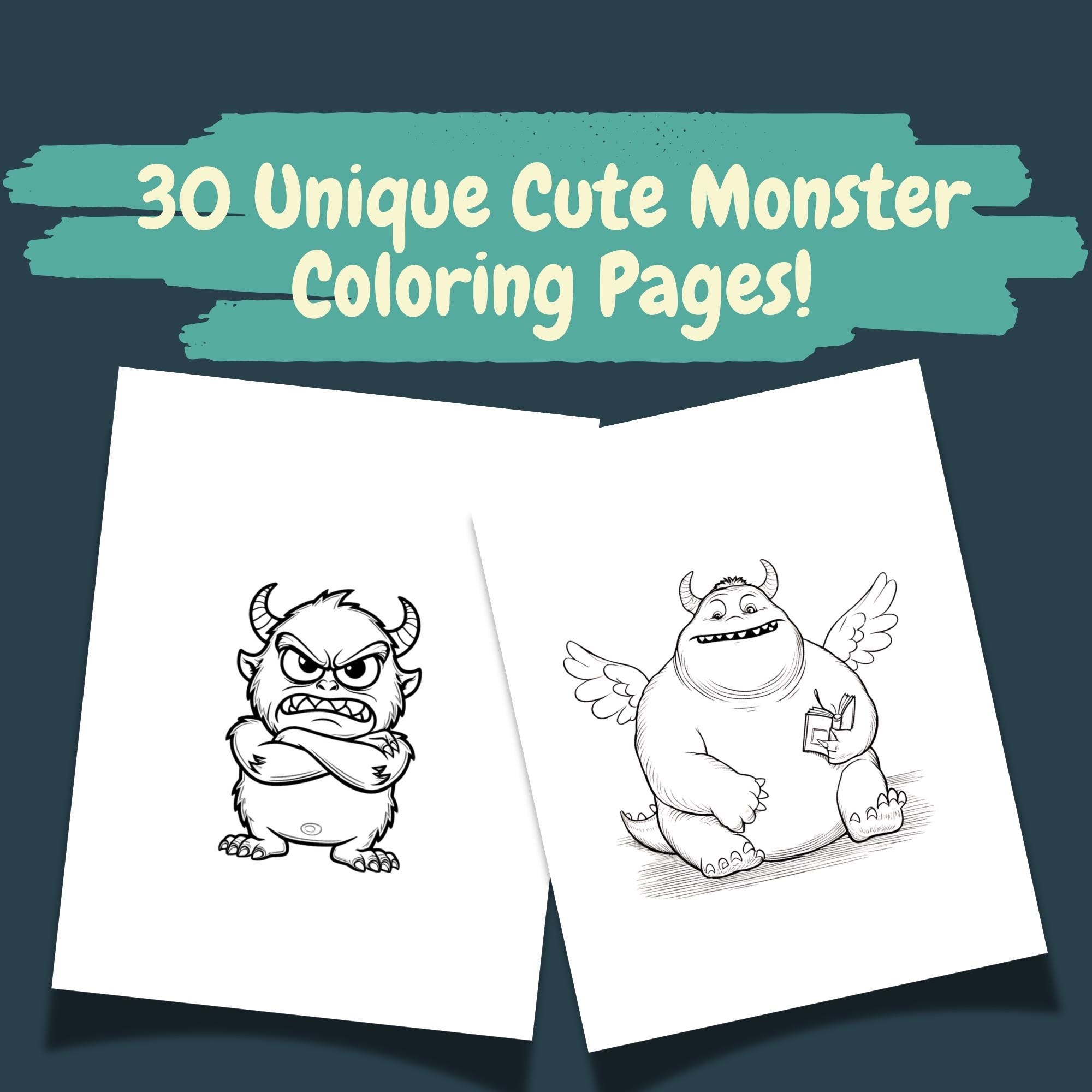 Cute Monster Coloring Pages, Monster Coloring Books, Cute Monsters 30 ...