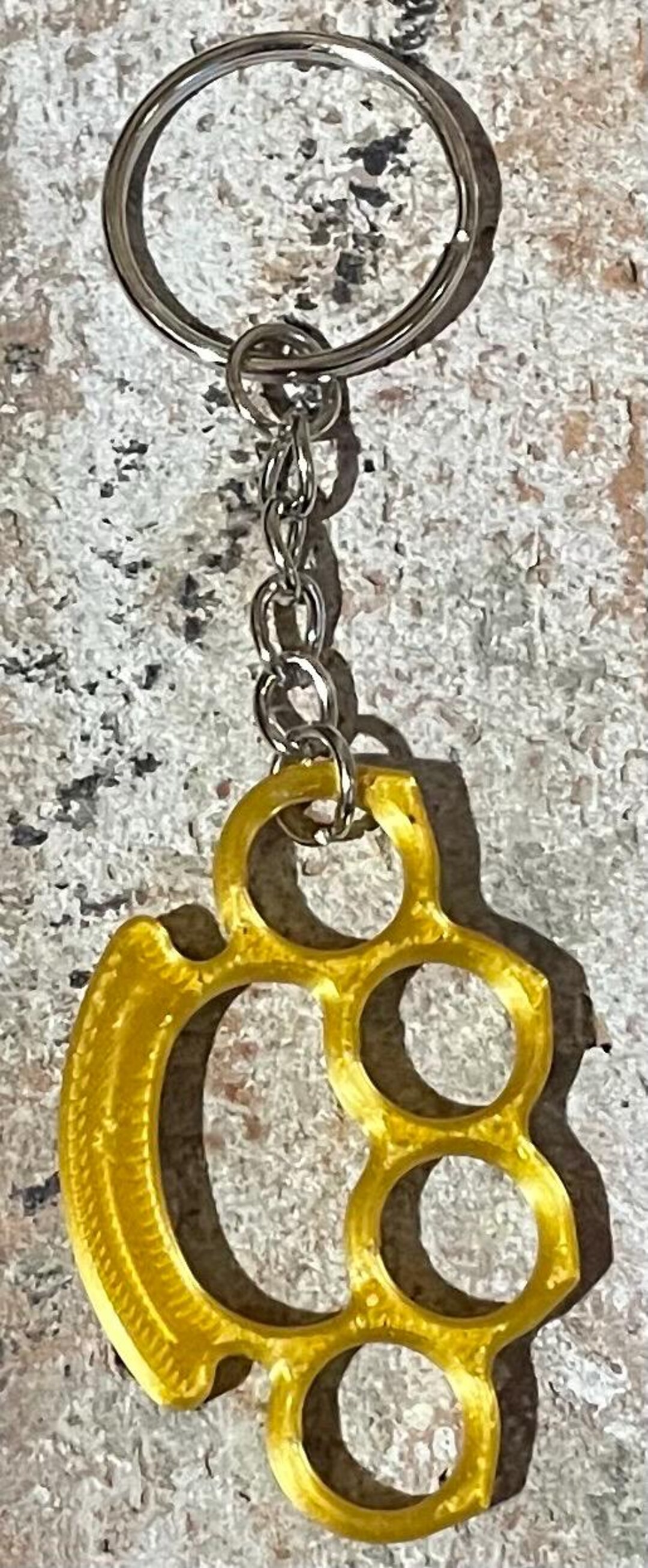 Mini Replica Brass Knuckle Key Chain - Etsy