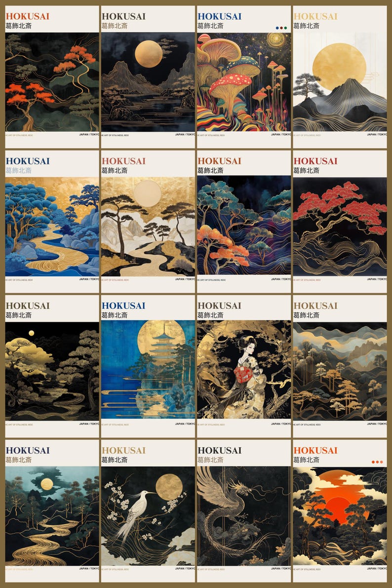 Hokusai Japanese Art Prints: Home Decor Wall Art (digital Download) - Etsy