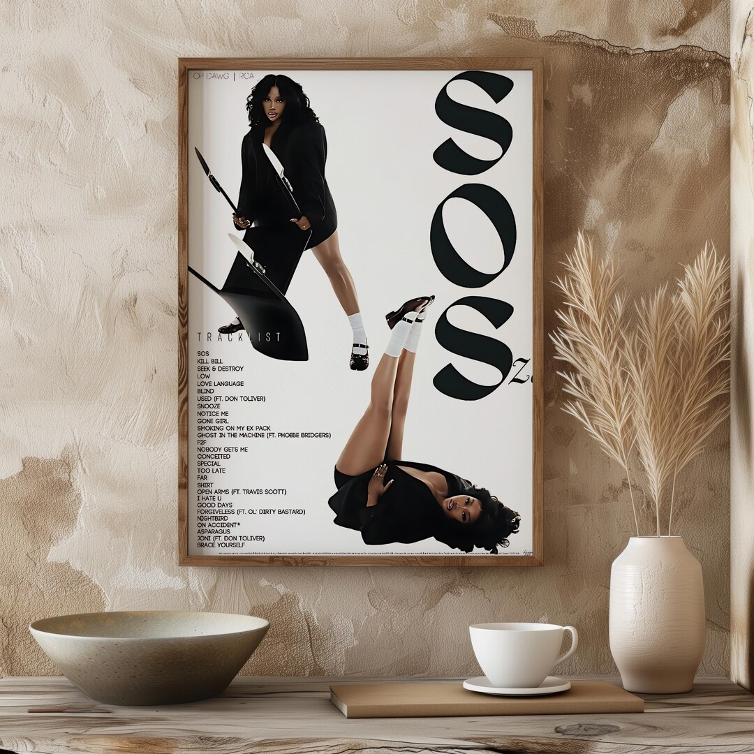 Aesthetic SZA Artist Poster for SOS Album Digital Download Printable ...