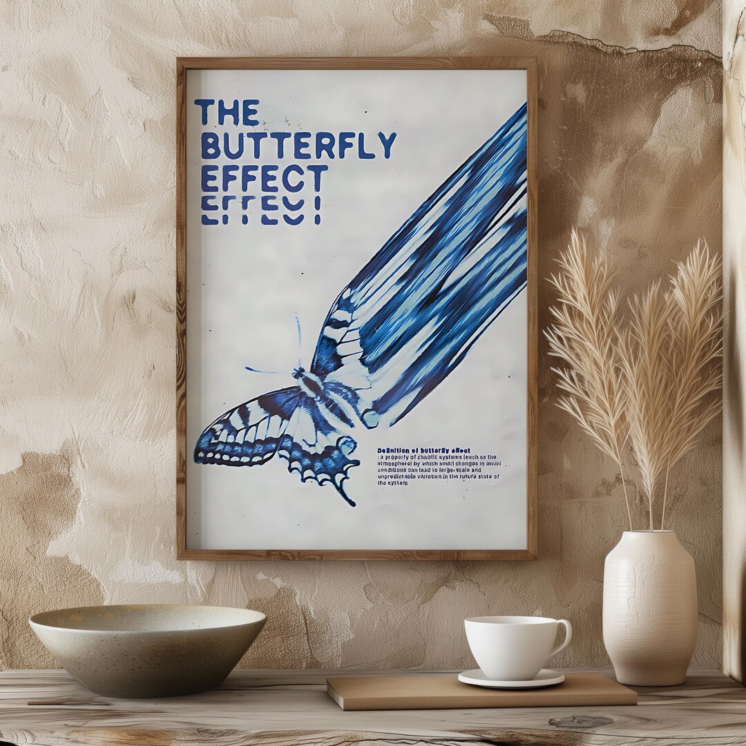 Butterfly Effect Definition Print Inspirational Wall Art Butterfly ...