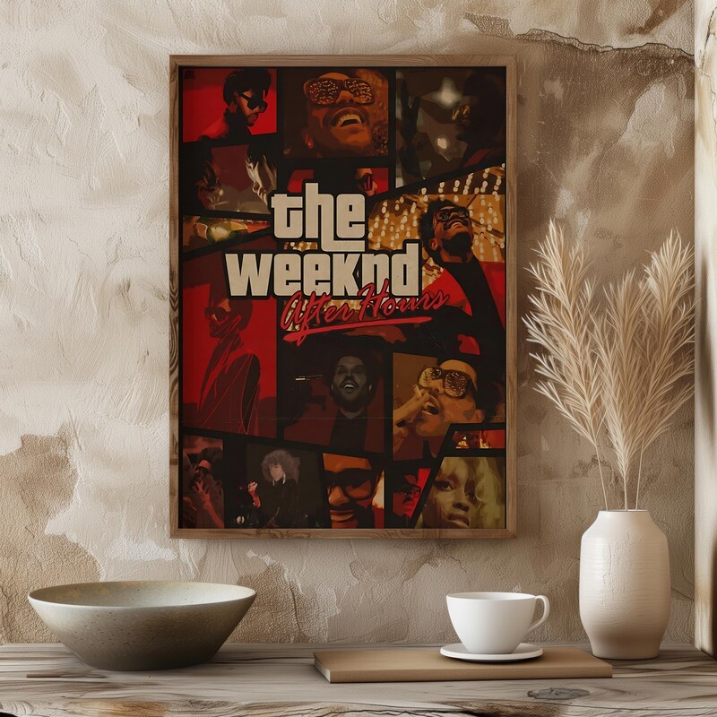 The Weeknd Wall Art - Etsy