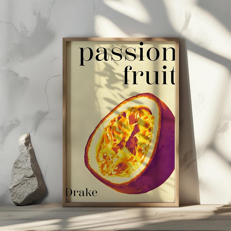 Drake Album Cover Poster, Passion Fruit Album Poster, Hip Hop Poster ...