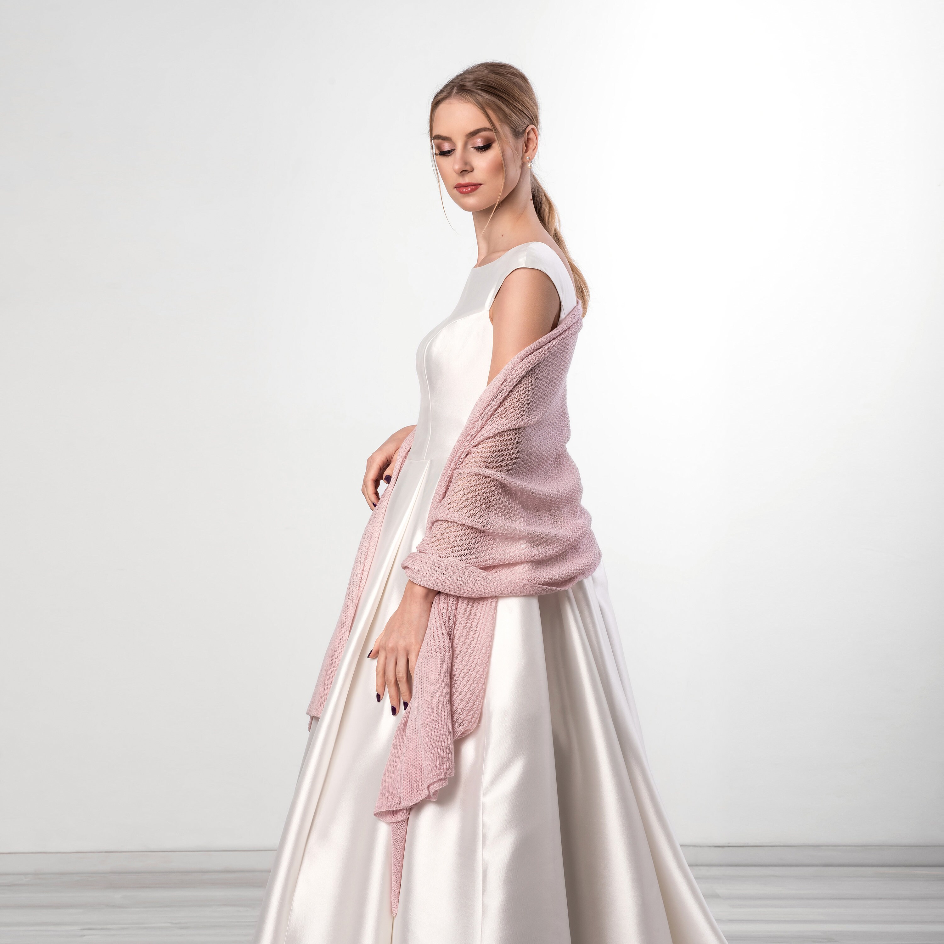 Knitted Wedding Laces Shawl Ivory Wedding Shawl Merino Wool - Etsy