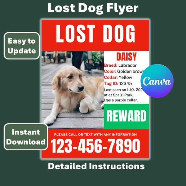 Template Dog Poster - Etsy