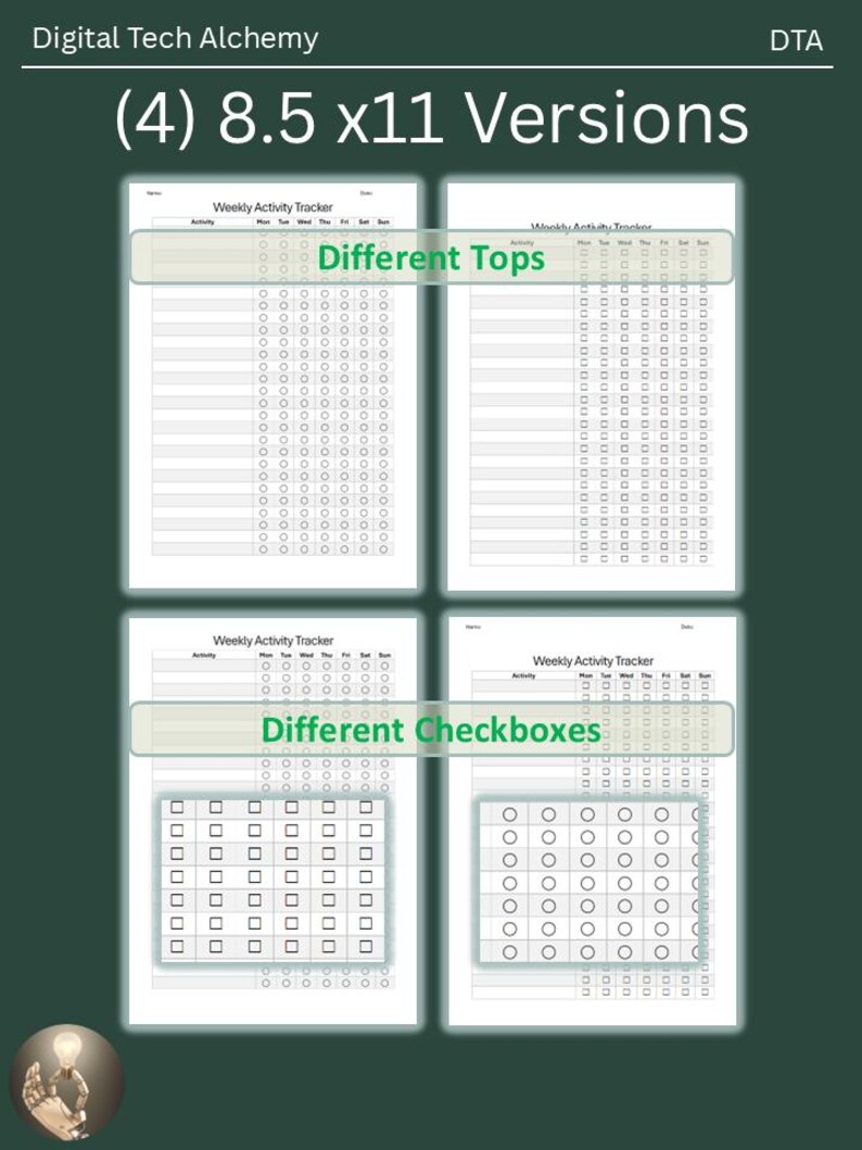 Weekly Habit Tracker Printable | Productivity Planner for Better ...