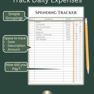 Printable Budget Tracker | Personal Finance Planner | Expense Organizer ...