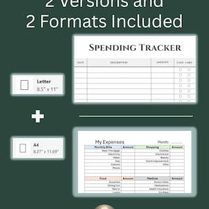 Printable Budget Tracker | Personal Finance Planner | Expense Organizer ...