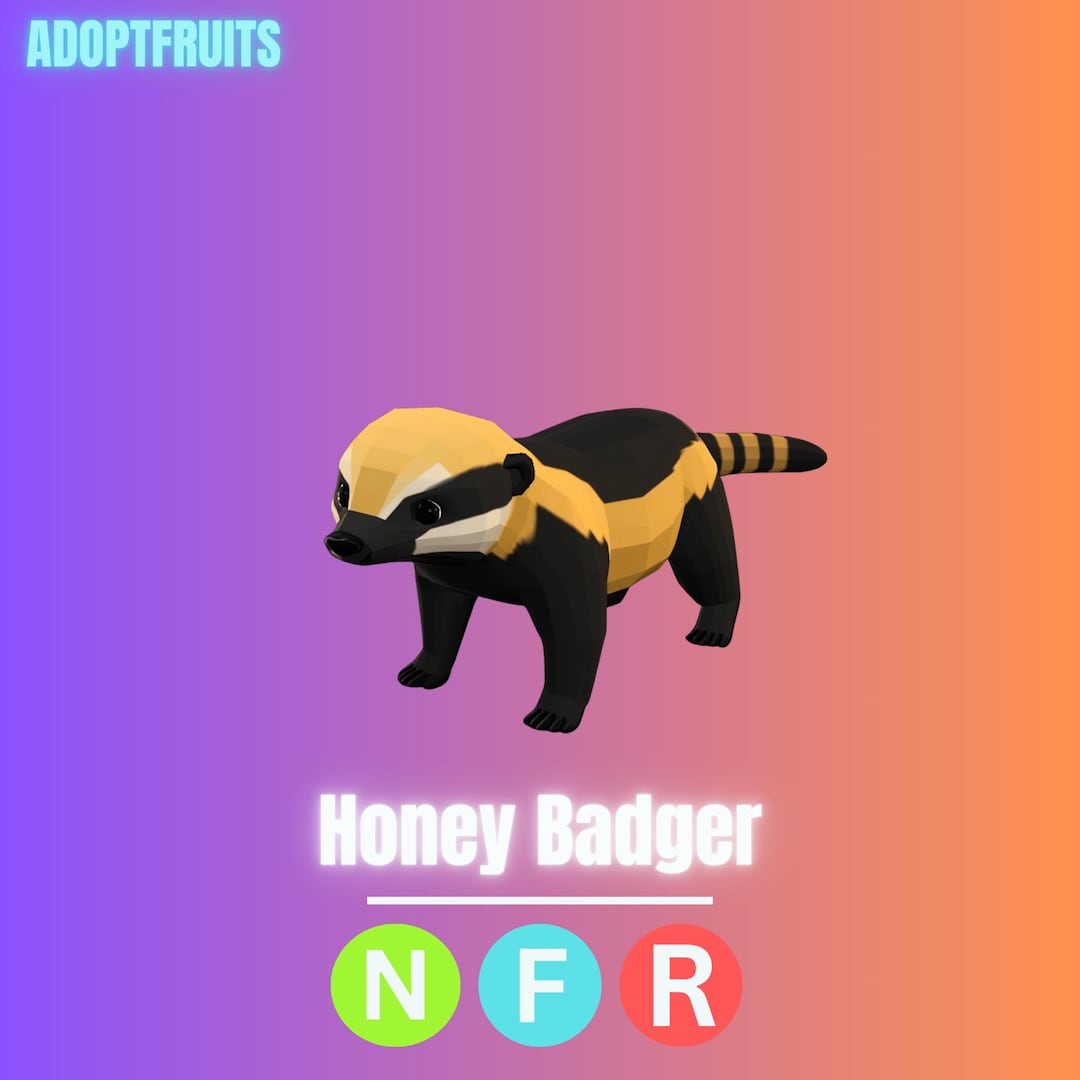 Digital Pet Honey Badger NFR Adopt Me Compatible Cheap and Fast ...