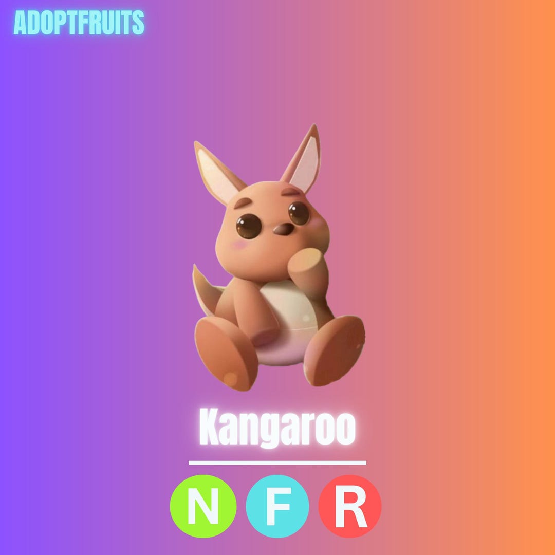 Kangaroo NFR Adopt Me Compatible Neon Fly Ride - Etsy