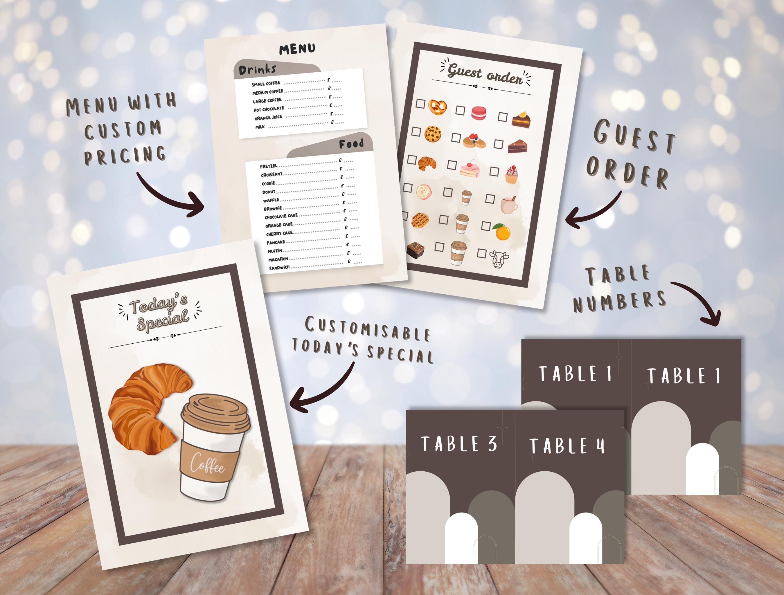 Coffee Shop Dramatic Play Printable, Pretend Play Bakery, Imaginative ...