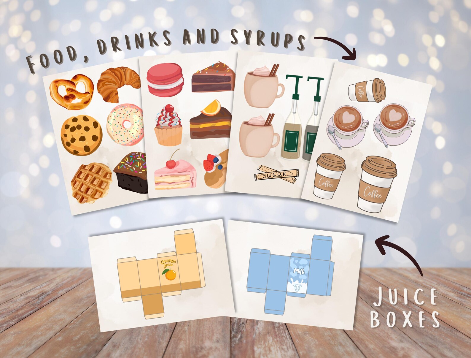 Coffee Shop Dramatic Play Printable, Pretend Play Bakery, Imaginative ...