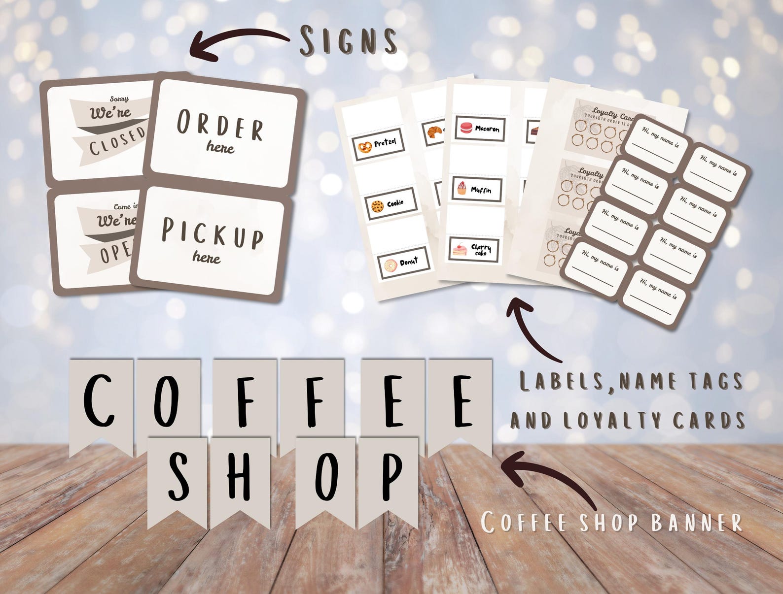 Coffee Shop Dramatic Play Printable, Pretend Play Bakery, Imaginative ...