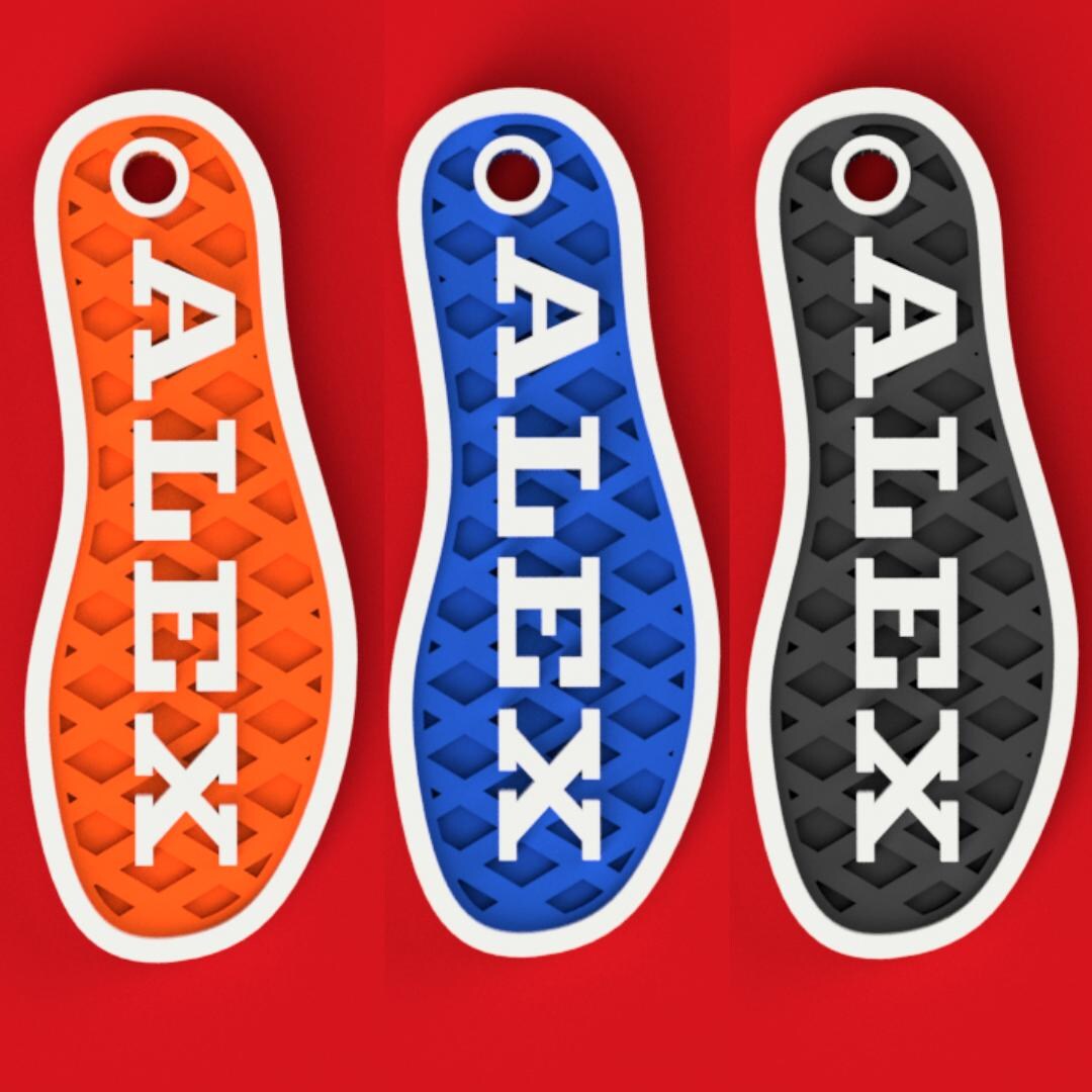 Custom Vans Name Tag – Personalized Bag & Keychain Tag for Sneaker ...