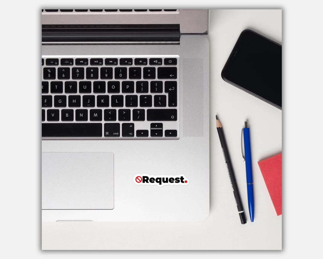 No Request Vinyl Sticker: DJ Booth, Laptop, Mixer - Etsy