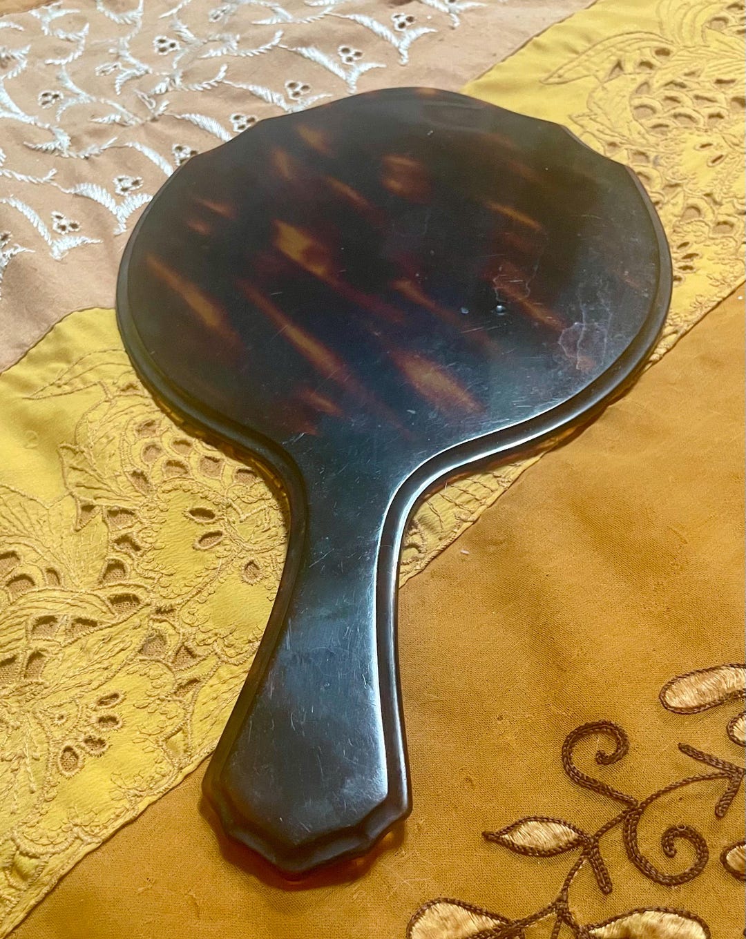 Antique La Belle Pyralin Celluloid Mirror, Tortoiseshell Pattern - Etsy