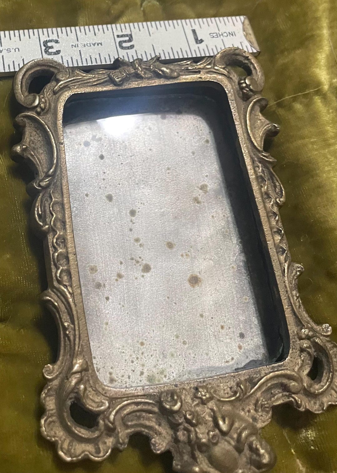 Antique Cast Metal Ornate Small Picture Frame - Etsy