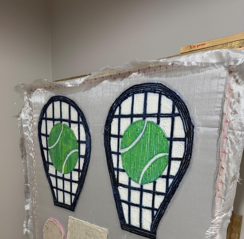 Hand Tufted Tennis Racket Bag, Stylish Cozy Sports Accessory, Perfect ...